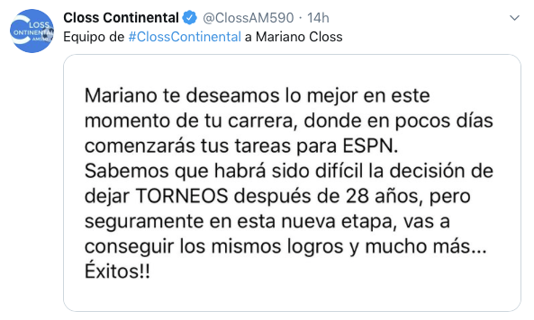 Llegó el día: Mariano Closs tomó una decisión muy importante en su ...
