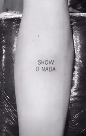 Nati Jota mostró su nuevo y original tatuaje: “Show o nada” – Revista ...