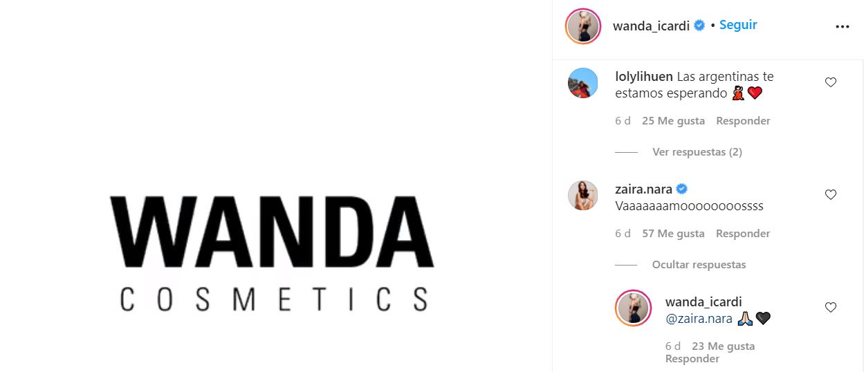 ¡Siempre juntas! Wanda Nara lanzó su propio emprendimiento beauty y ...