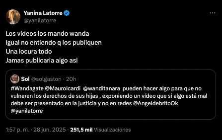 Yanina Latorre contó lo peor que hizo Wanda Nara en medio del escándalo: “Filtró los videos y ...